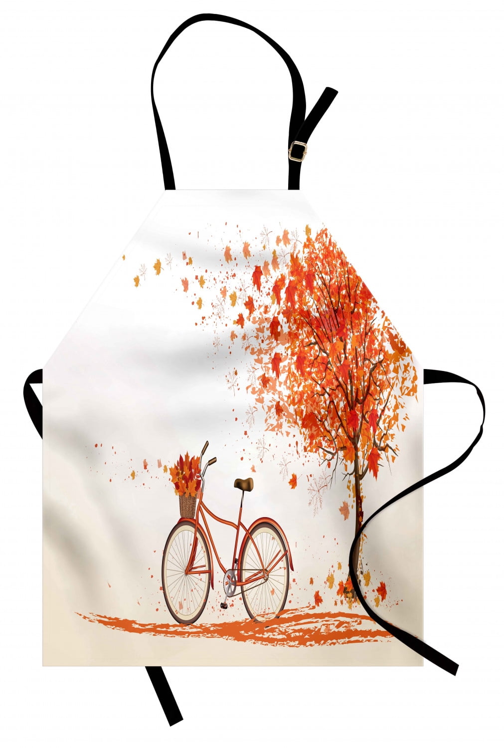 Bicycle Apron Autumn Tree with Aged Old Bike and Fall Tree November Day ...