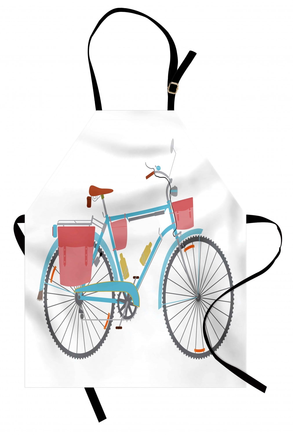 Bicycle Apron Classic Touring Bike with Derailleur and Saddlebags ...