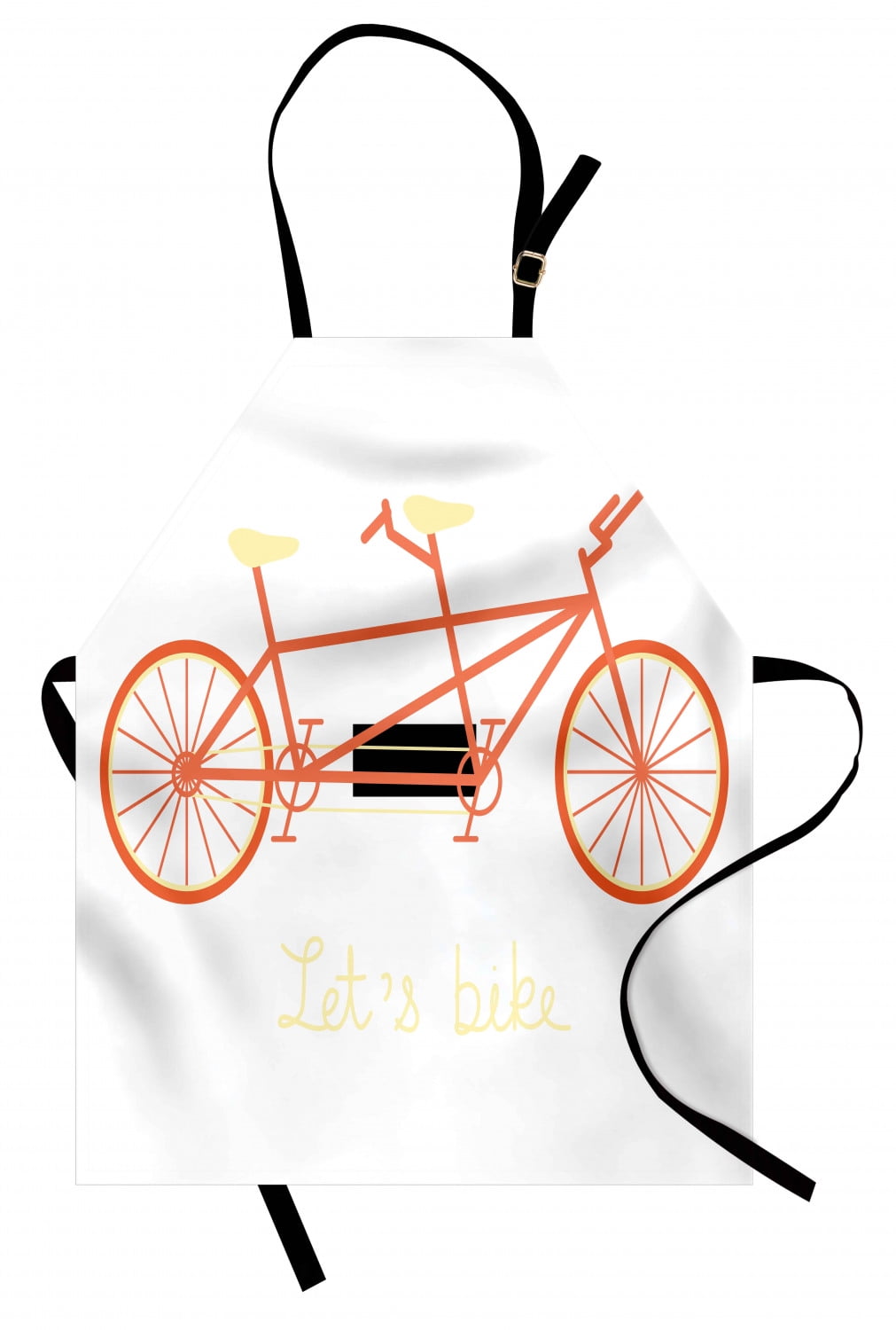 Bicycle Apron Lets Bike Hand Lettering Quote and Retro Vehicle ...