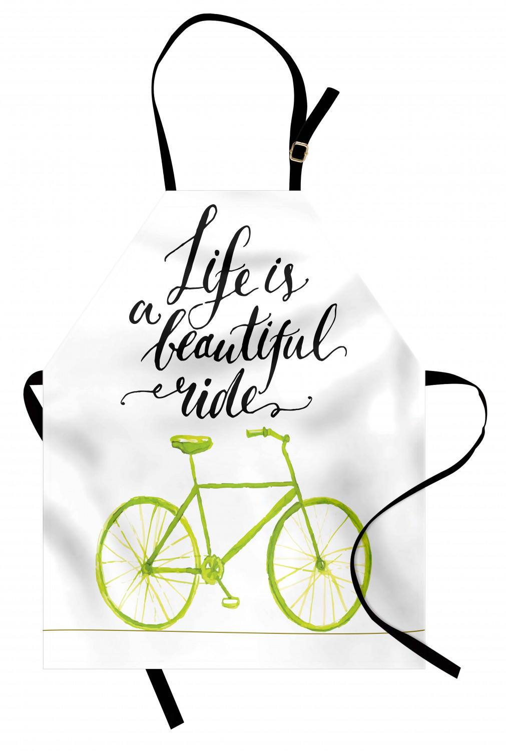 Bicycle Apron "Life is A Beautiful Bike Ride" Quote Print with Pastel ...