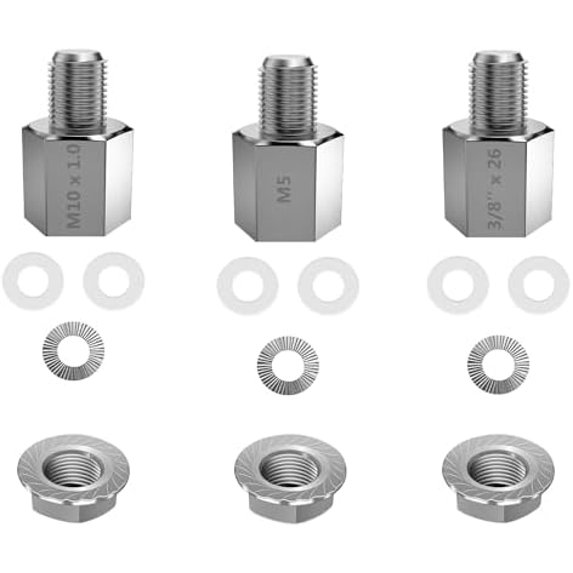 Bicycle Axle Adapter for M10 x 1.0, 3/8" x26, M5 Quick Release ...