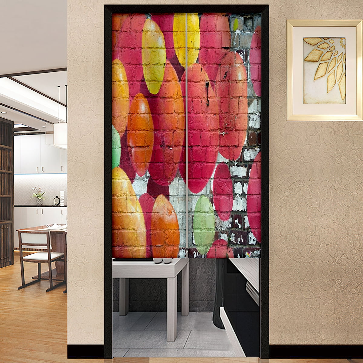 Bicycle Bricks Wall Door Curtain Japanese Style Izakaya Short Noren ...