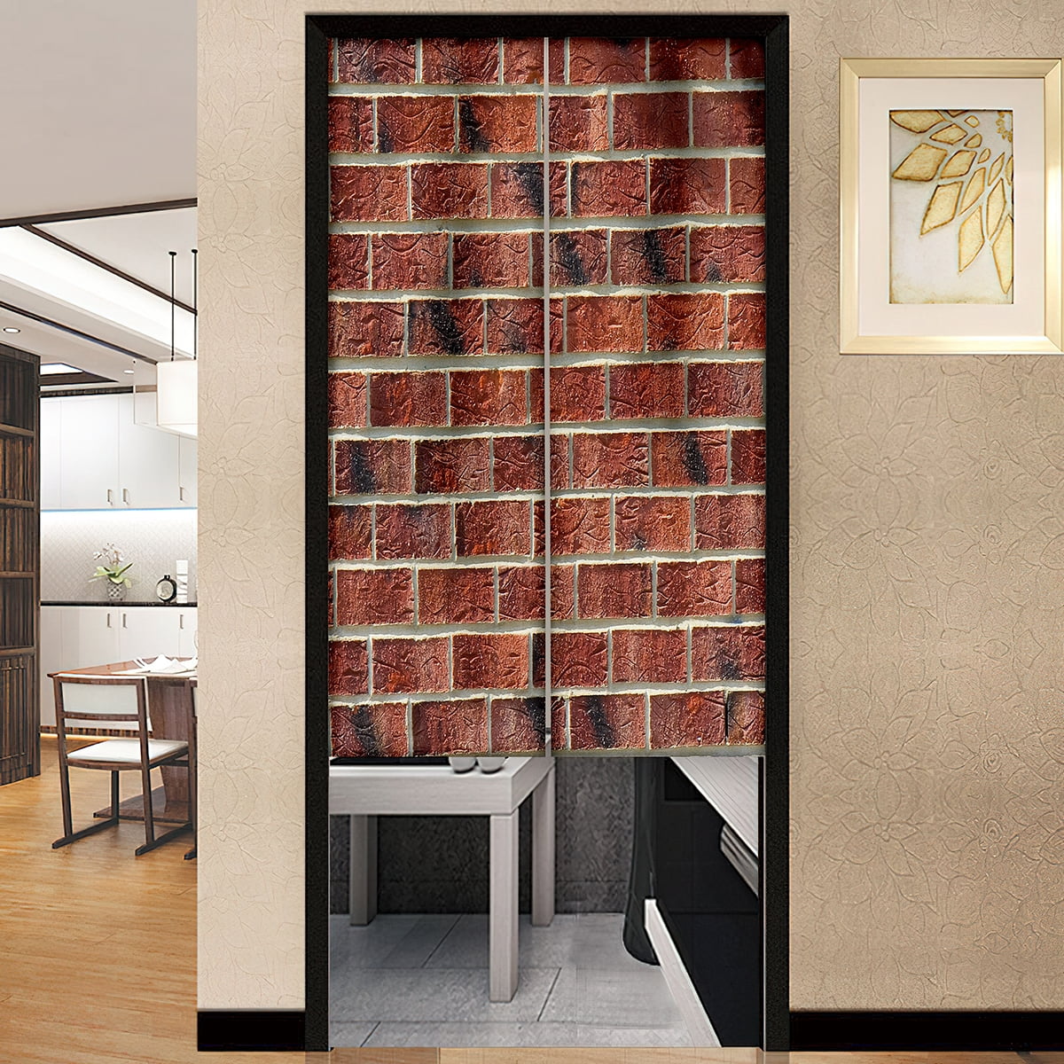Bicycle Bricks Wall Door Curtain Japanese Style Izakaya Short Noren ...