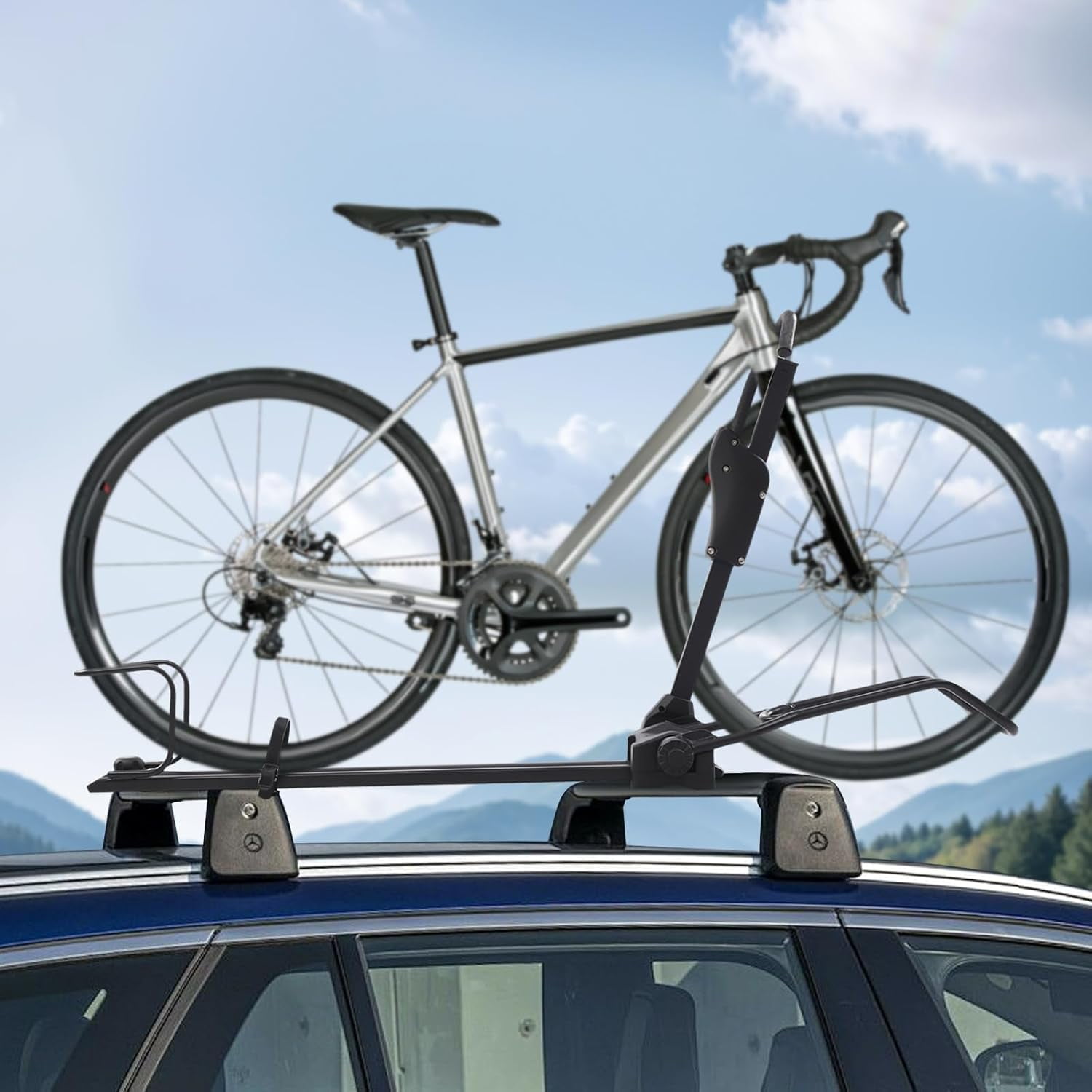 Bicycle Car Racks 1 Bike Capacity Car Rooftop Mount Upright Bike Rack ...