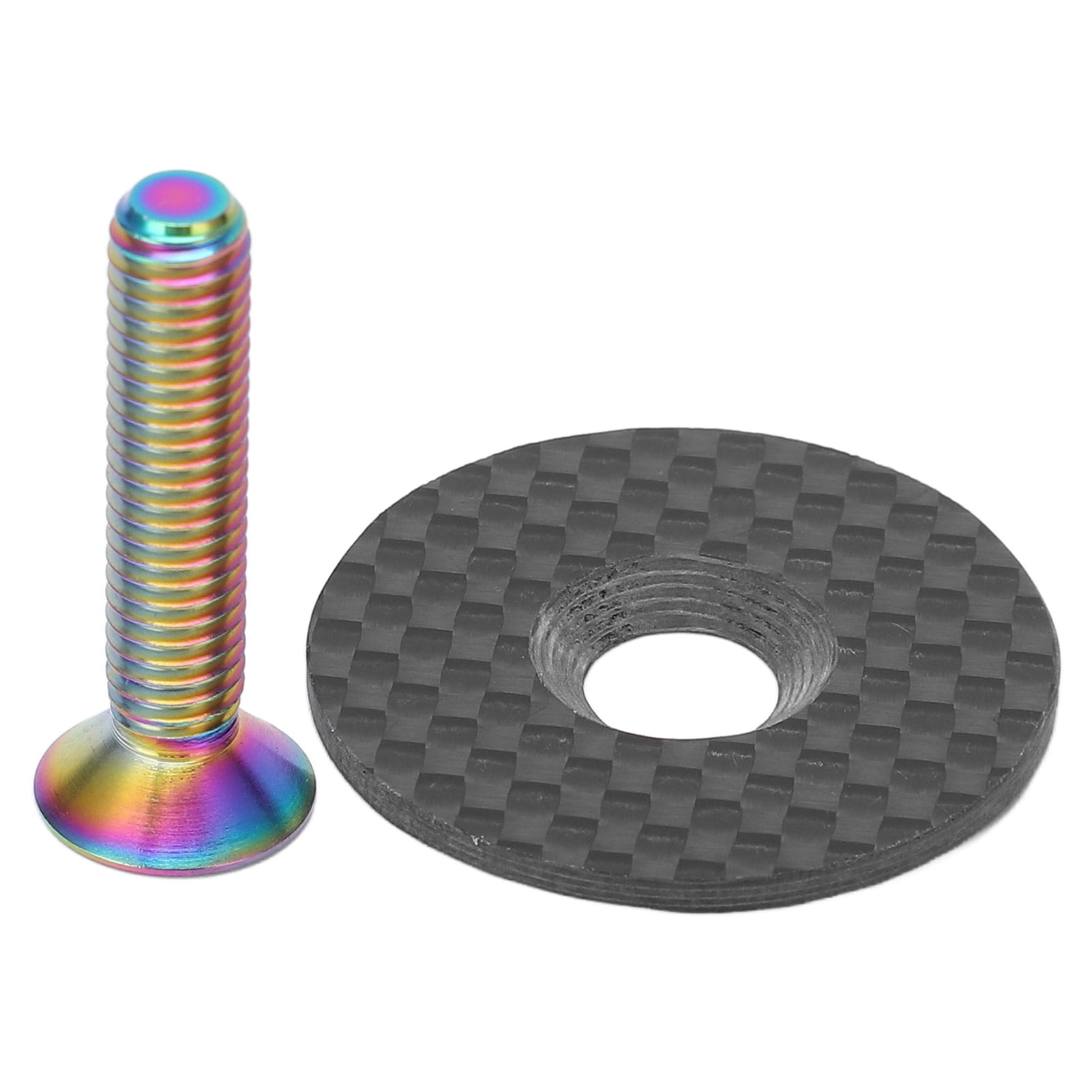 Bicycle Carbon Fiber Headset Top Cap Cover Titanium Alloy Screw ...