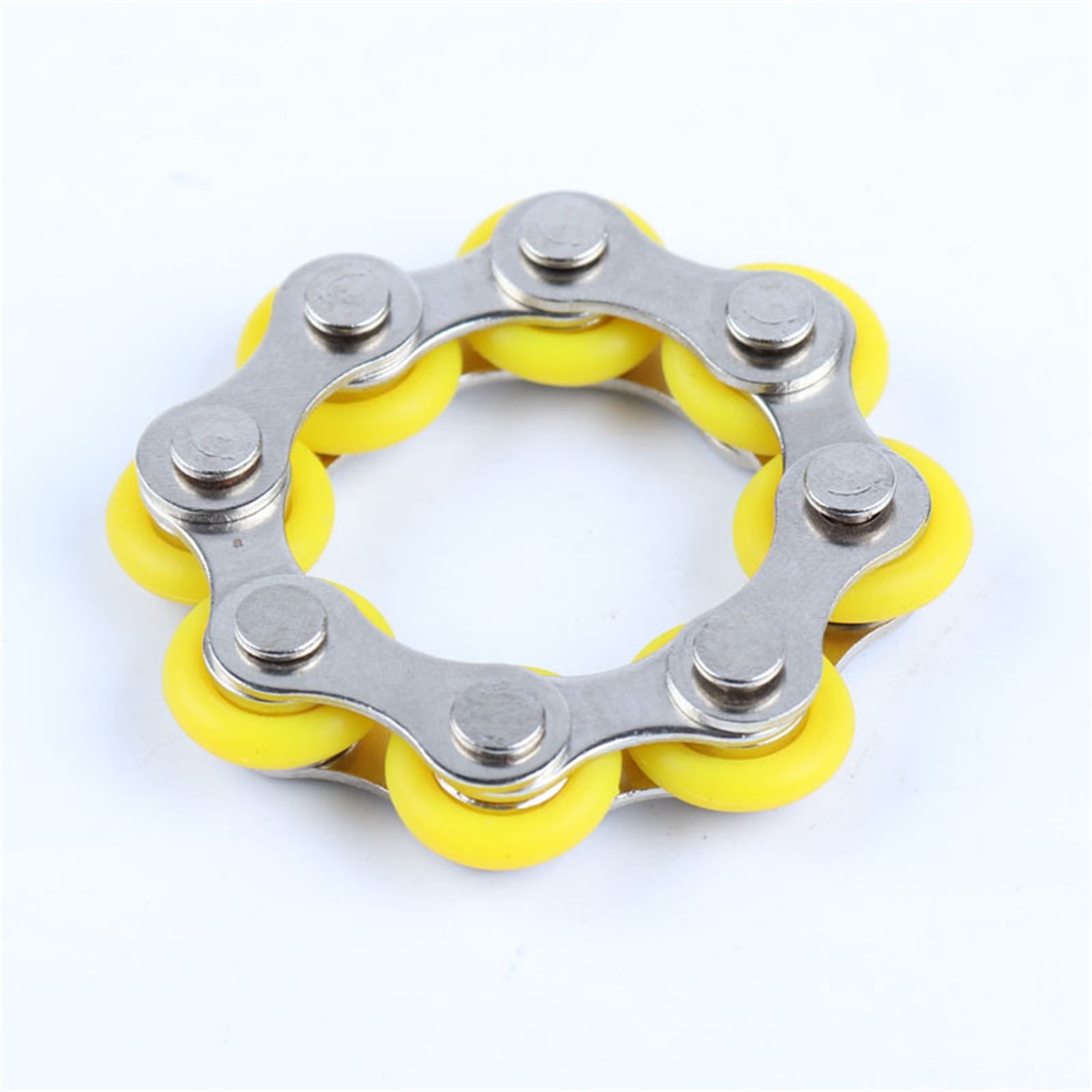 Bicycle Chain Fidget Toy 8 Links Stress Relief Keychain for Adults Kids ...