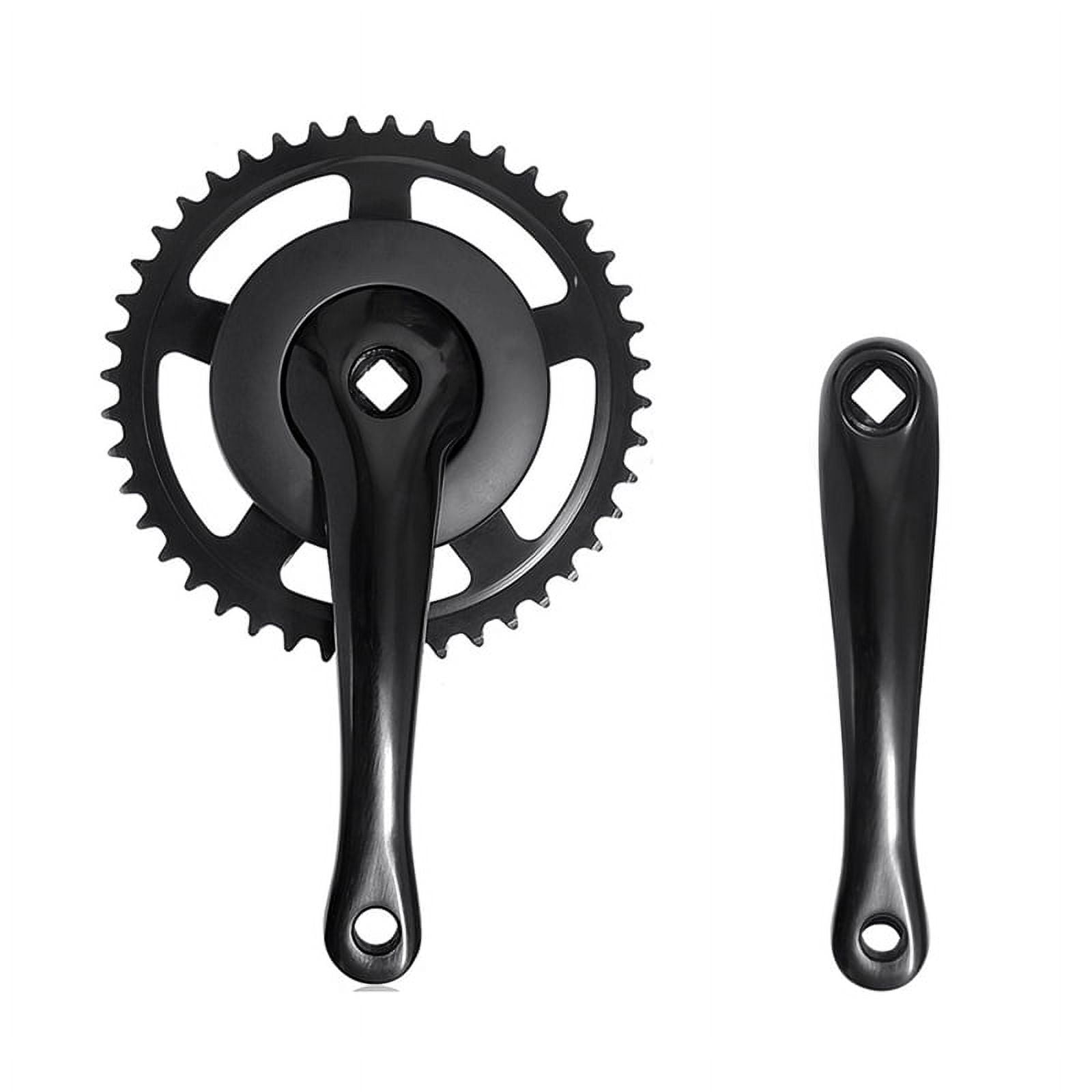 Bicycle Crank Set Single Speed 44T Crankset Aluminum Alloy 170mm Crank ...