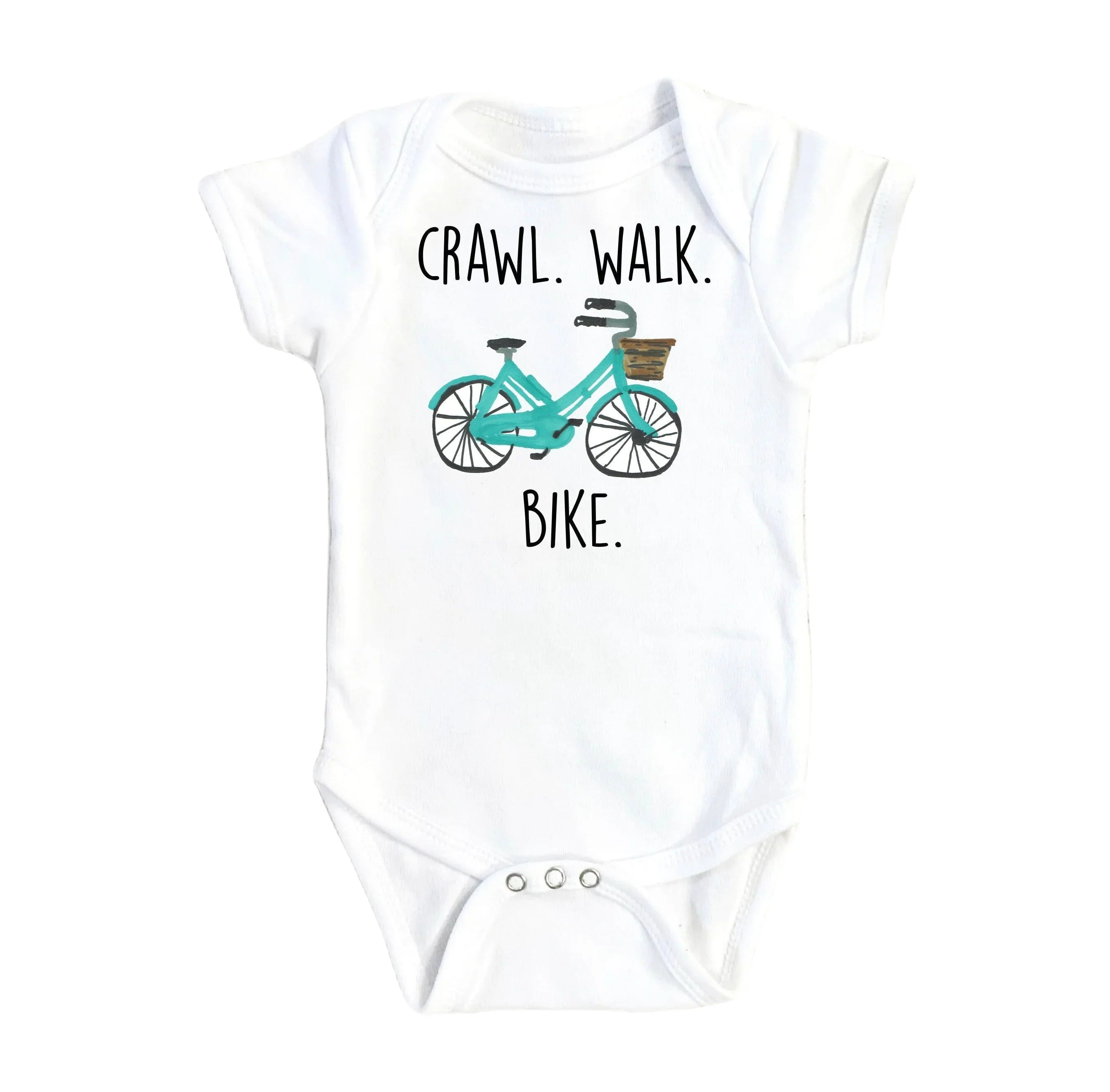 Bicycle Crawl Blue - Baby Boy Girl Clothes Infant Bodysuit Funny Cute ...