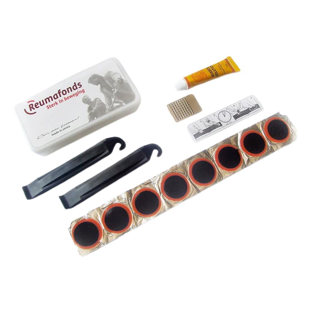 Bicycle Cycle Tyre Repair Kits Bikes Tube Puncture Lever Spanner Patch ...