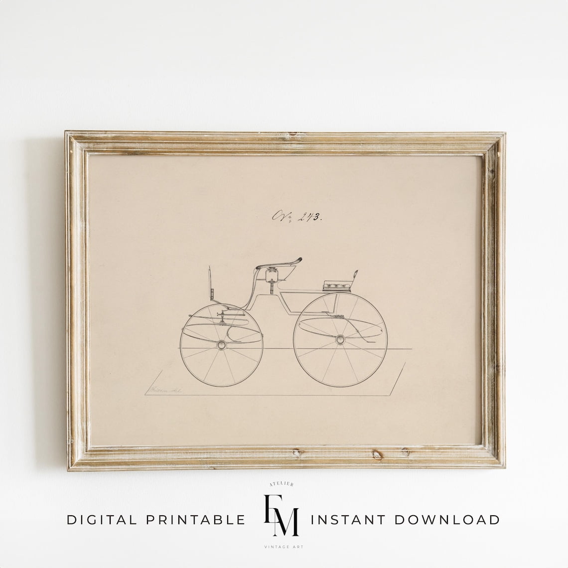 Bicycle Drawing Antique Print Old Bicycle Big Boy Room Art Nursery Decor Cyclist Antique Drawing ...