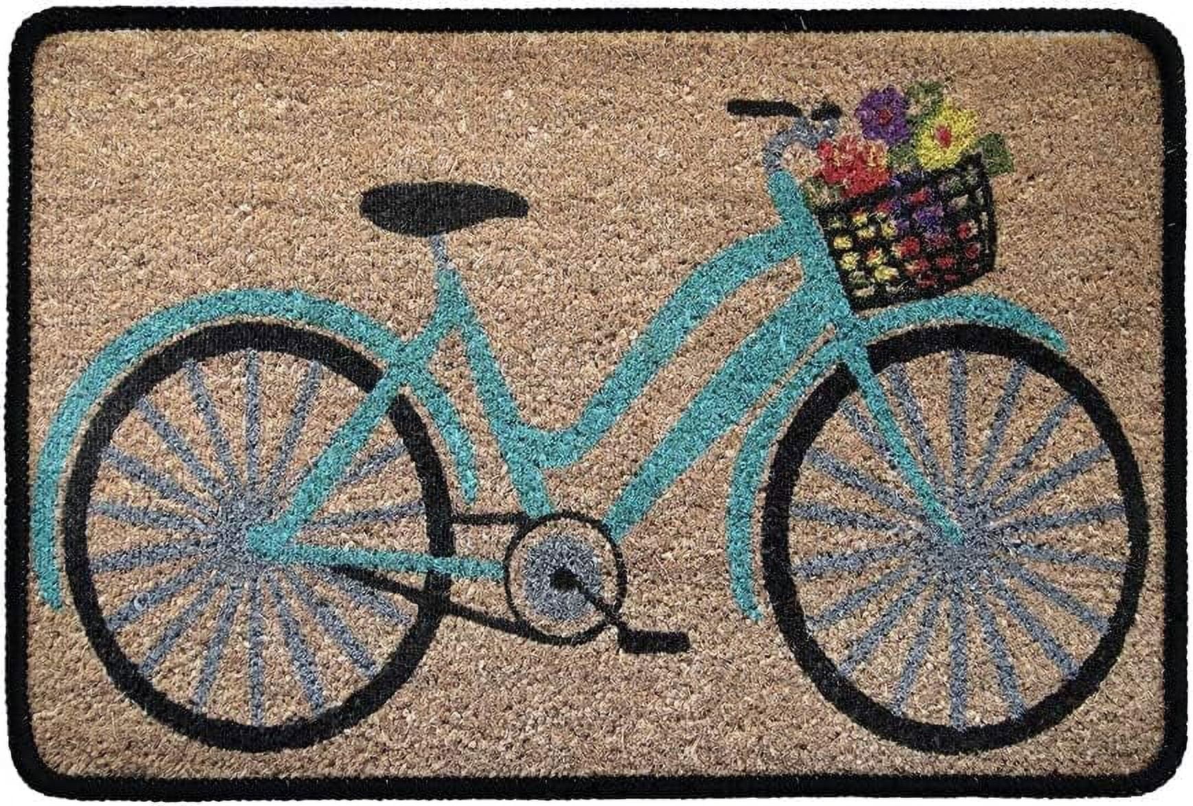 Bicycle Front Welcome Entrance Door Mats for Indoor Entry Garage High ...
