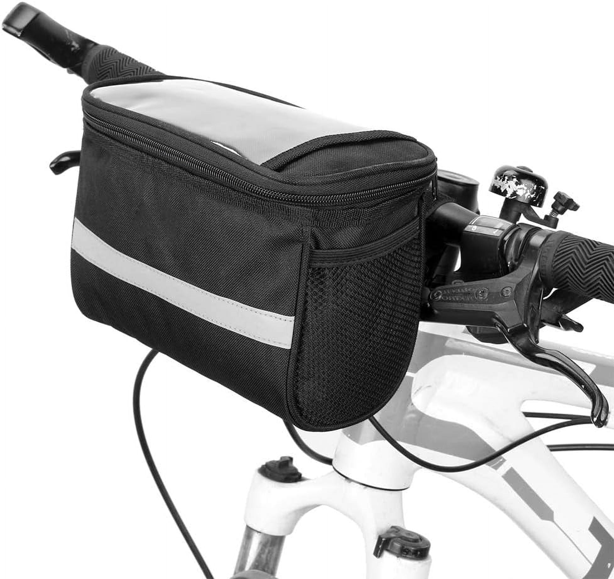 Bicycle Handlebar Bag Isolated Front Pocket Mtb Handlebar Bag Basket ...