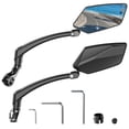 Bicycle Handlebar Mirror 1 Pair 360° Adjustable Wide Rear View Bike ...