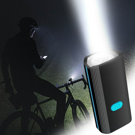 Bicycle Headlight, Yannianjz Bicycle Headlight, USB Rechargeable Bike Light with Horn, High ...