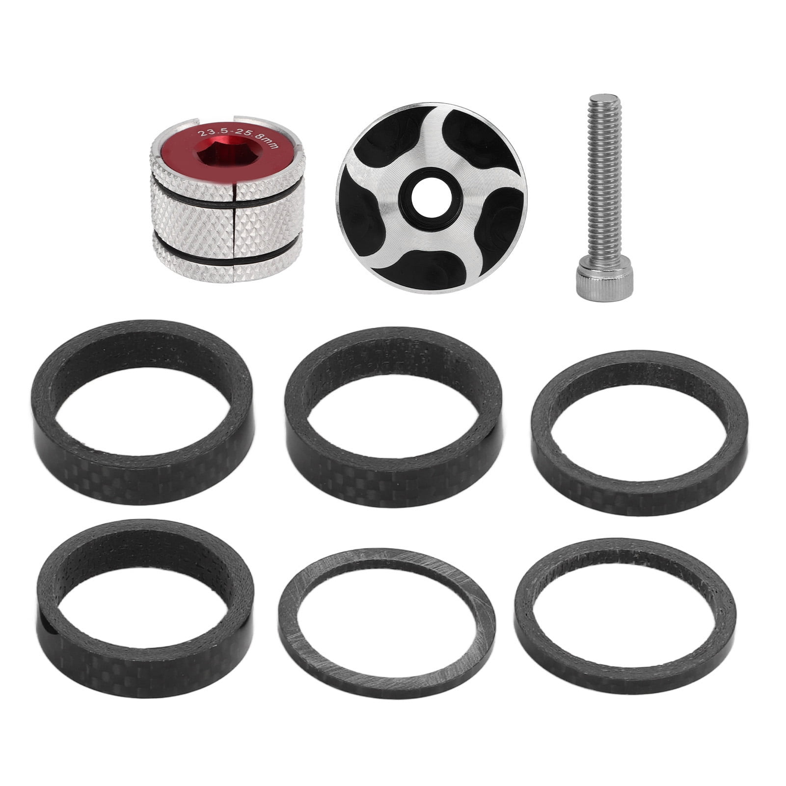Bicycle Headset Spacer Set with Stem Top Cap for 28.6mm Front Fork ...