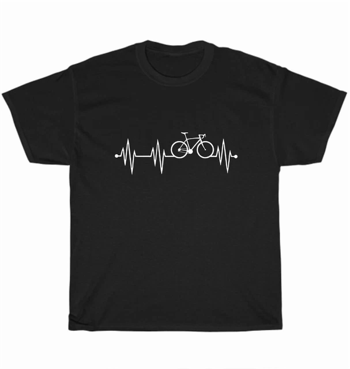 Bicycle Heartbeat Racing Cyclist Bike Pulse Line T-Shirt Unisex Tee ...