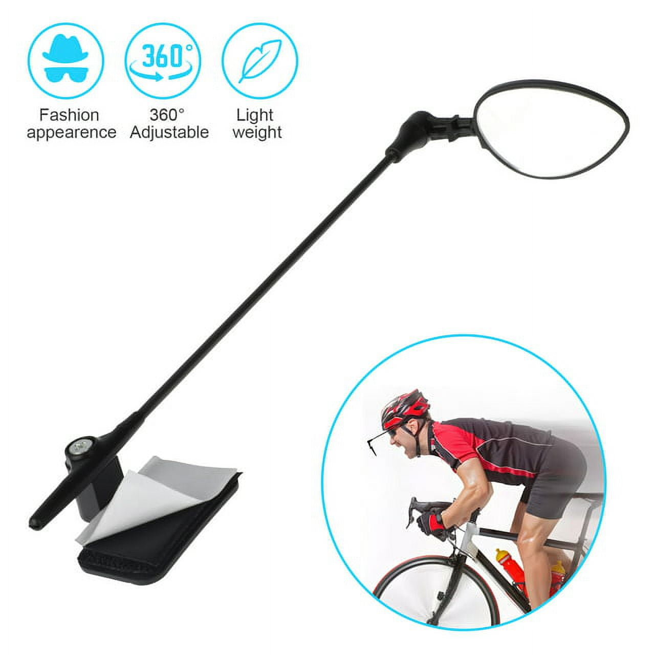 Bicycle Helmet Rearview Mirror, 360 Degree Adjustable Cycling Helmet ...
