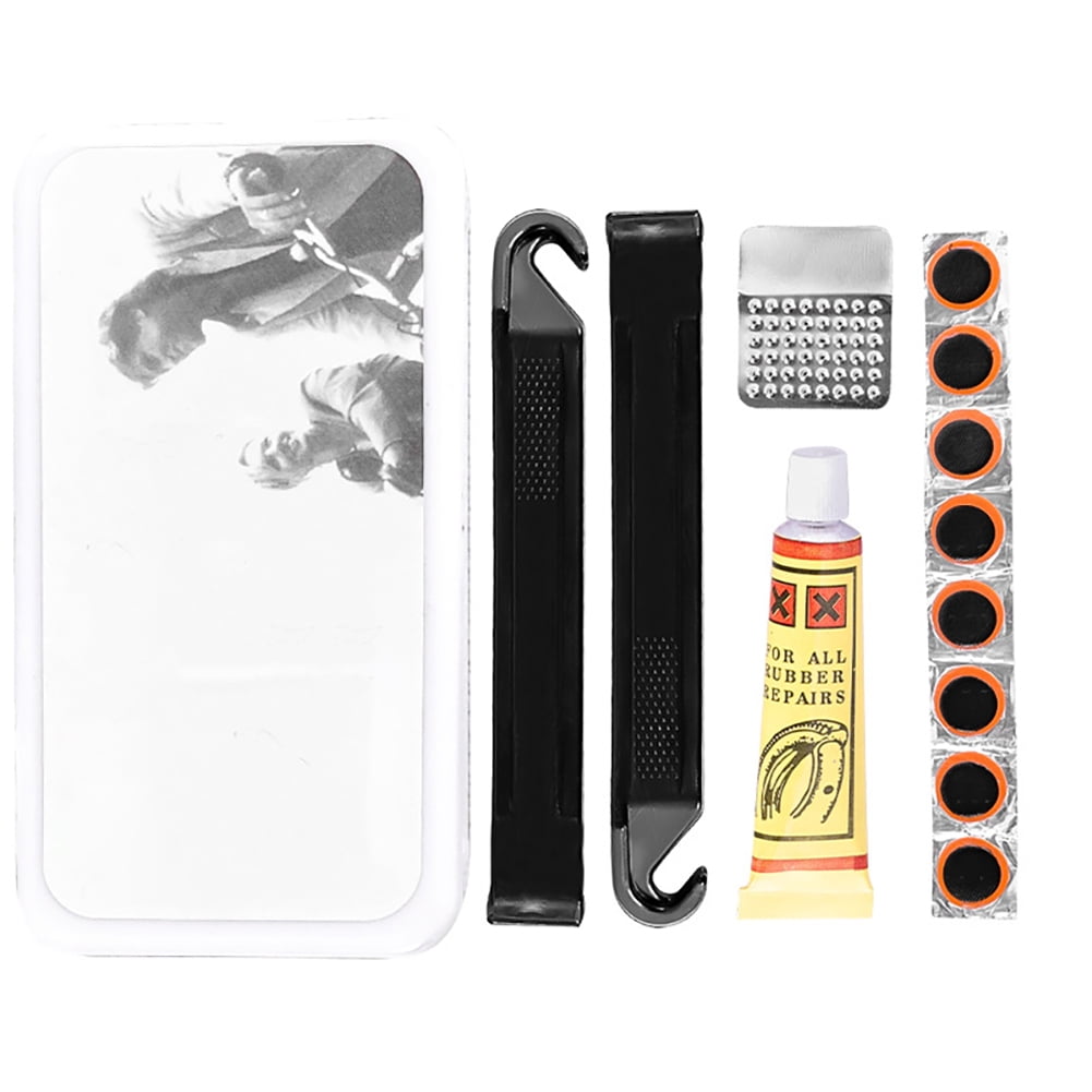 Bicycle Inner Tire Repair Kit Bike Tube Patch Kit with 8Pcs Glueless ...