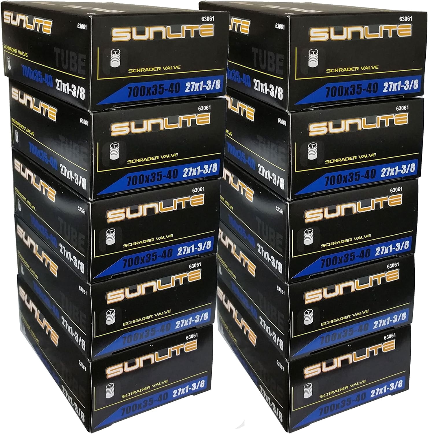 Bicycle Inner Tube, 700 x 35-40 (27 x 1-3/8) Schrader Valve 32mm ...