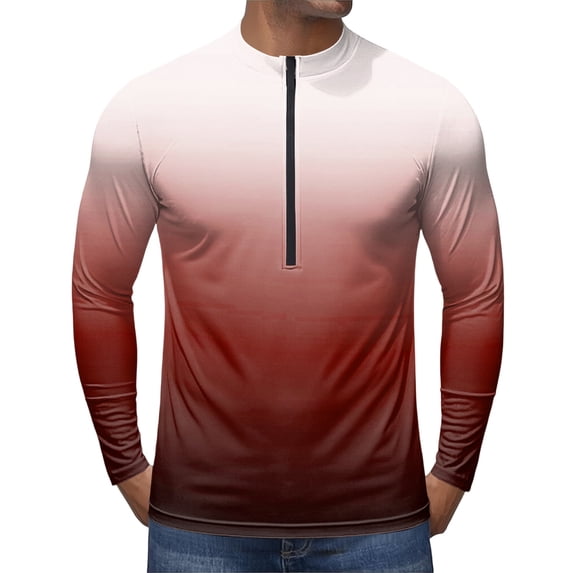 Bicycle Jerseys for Men Gradient Long Sleeve Cycling Jersey, Moisture ...