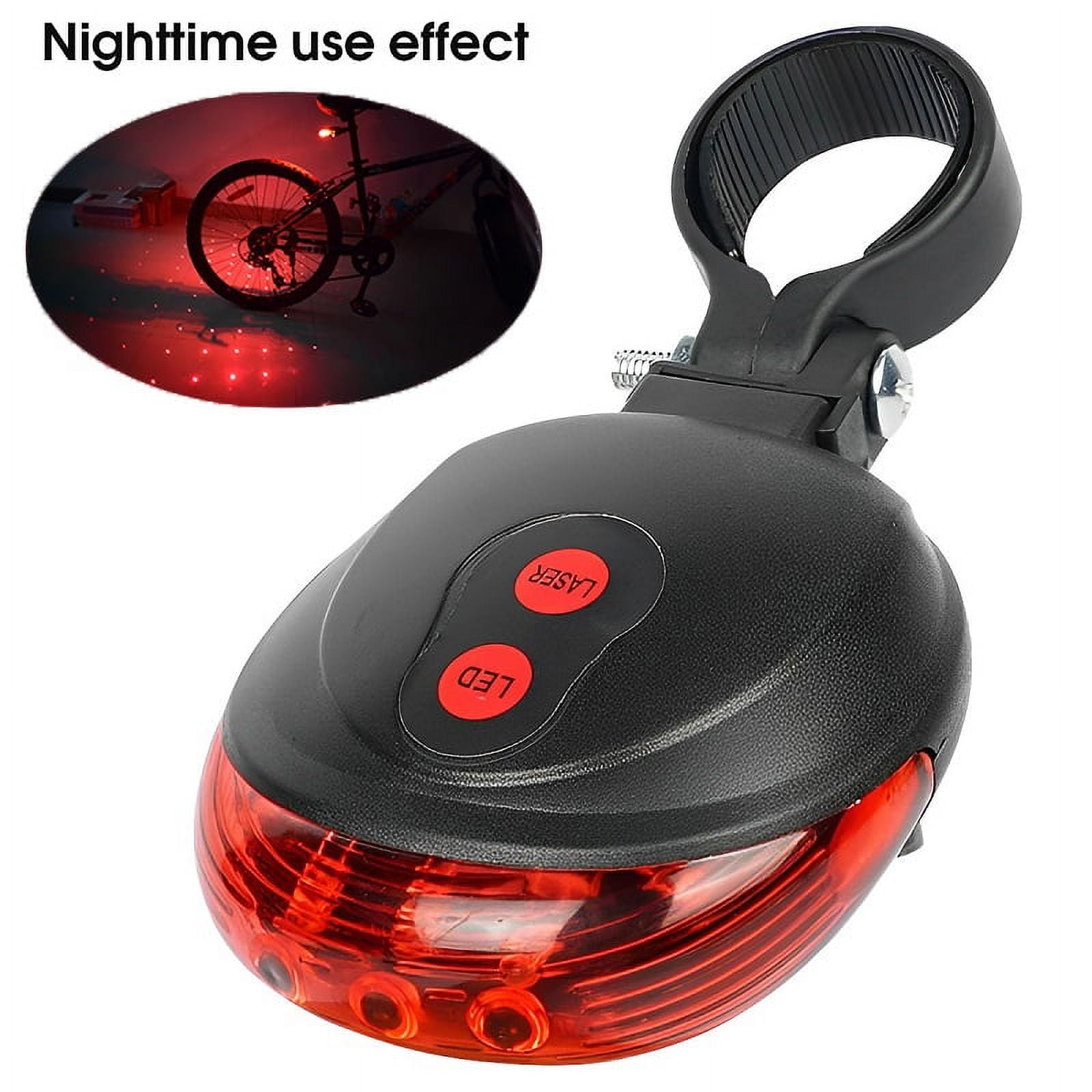 Bicycle Laser Lights LED Flashing Lamp High Visibility Tail Light Rear ...