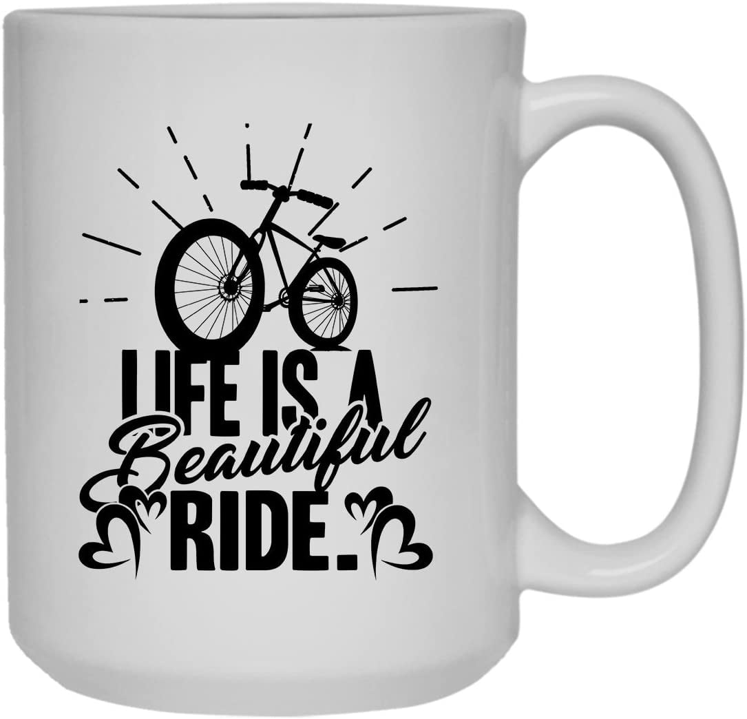 Bicycle, Life Is A Beautiful Ride Coffee Mug, Teacup, Green Tea Cup 15 ...