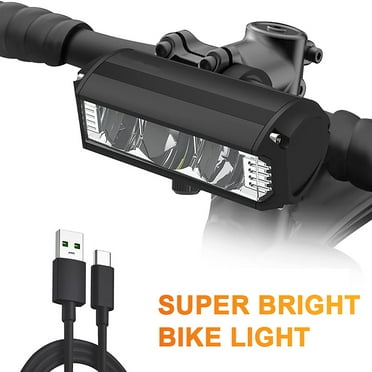 3P Experts 4-in-1 Rechargeable Bicycle LED Light with Speedometer Bell ...