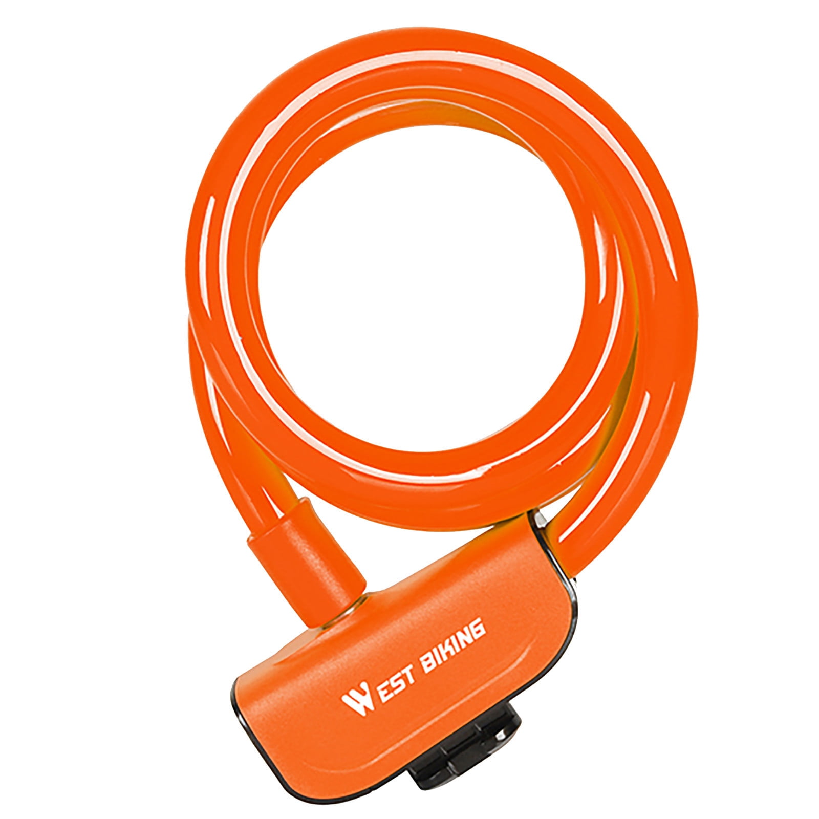 Bicycle Lock with 4-Digit Combination, 6ft x 10mm Steel Cable Bike Lock ...