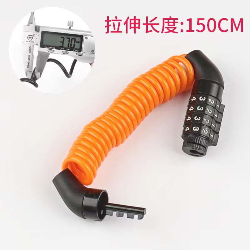 Bicycle Lock 4 Digit Combination Code Steel Cable Security Password ...