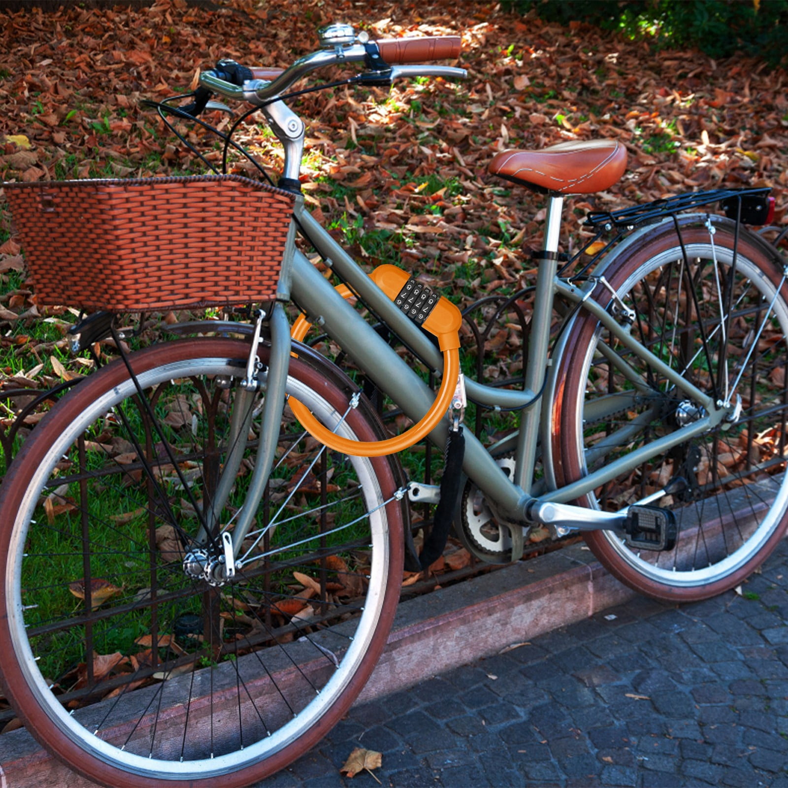 Bicycle Lock, Combination Lock, Electric Bike Lock, Steel Wire Anti ...