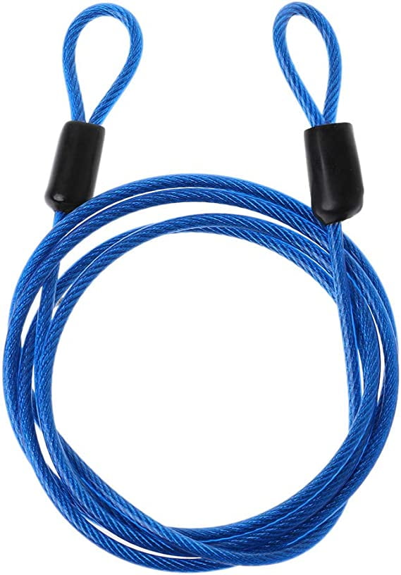 Bicycle Lock Steel Wire Cable 1m Safety Loop Cycling Bike Protector ...