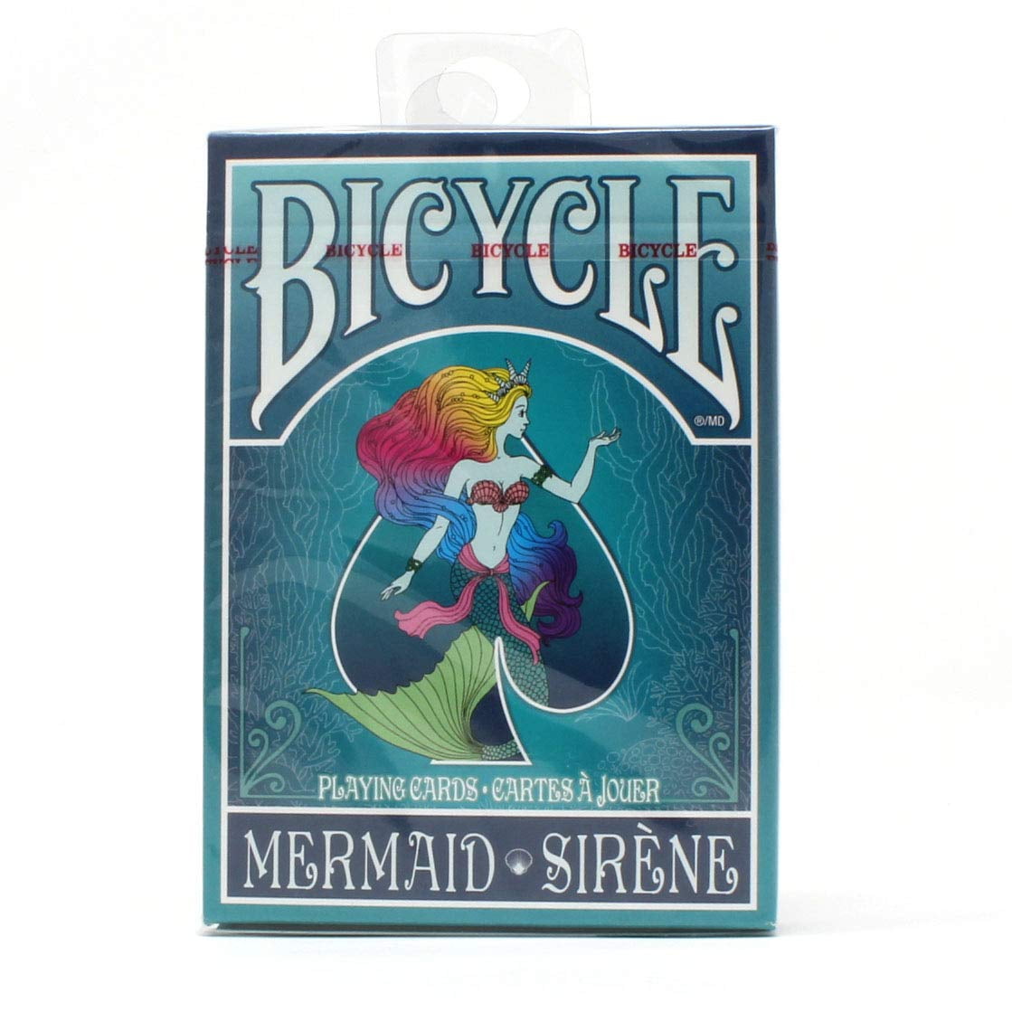 Bicycle Mermaid Teal Playing Cards - Premium Paper Material - Walmart.com