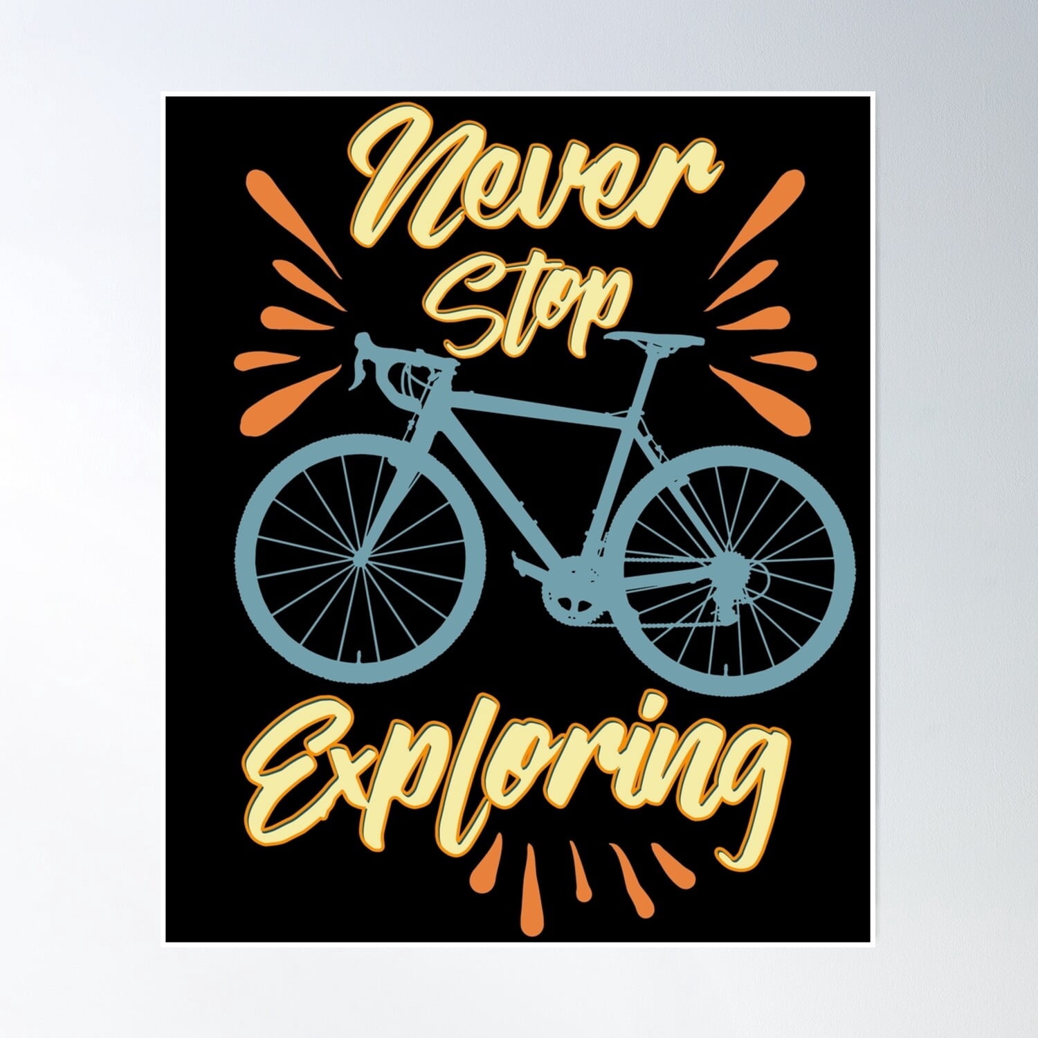 Bicycle Minimalist Cycling Wall Art Poster, Poster Home Decor, Poster ...