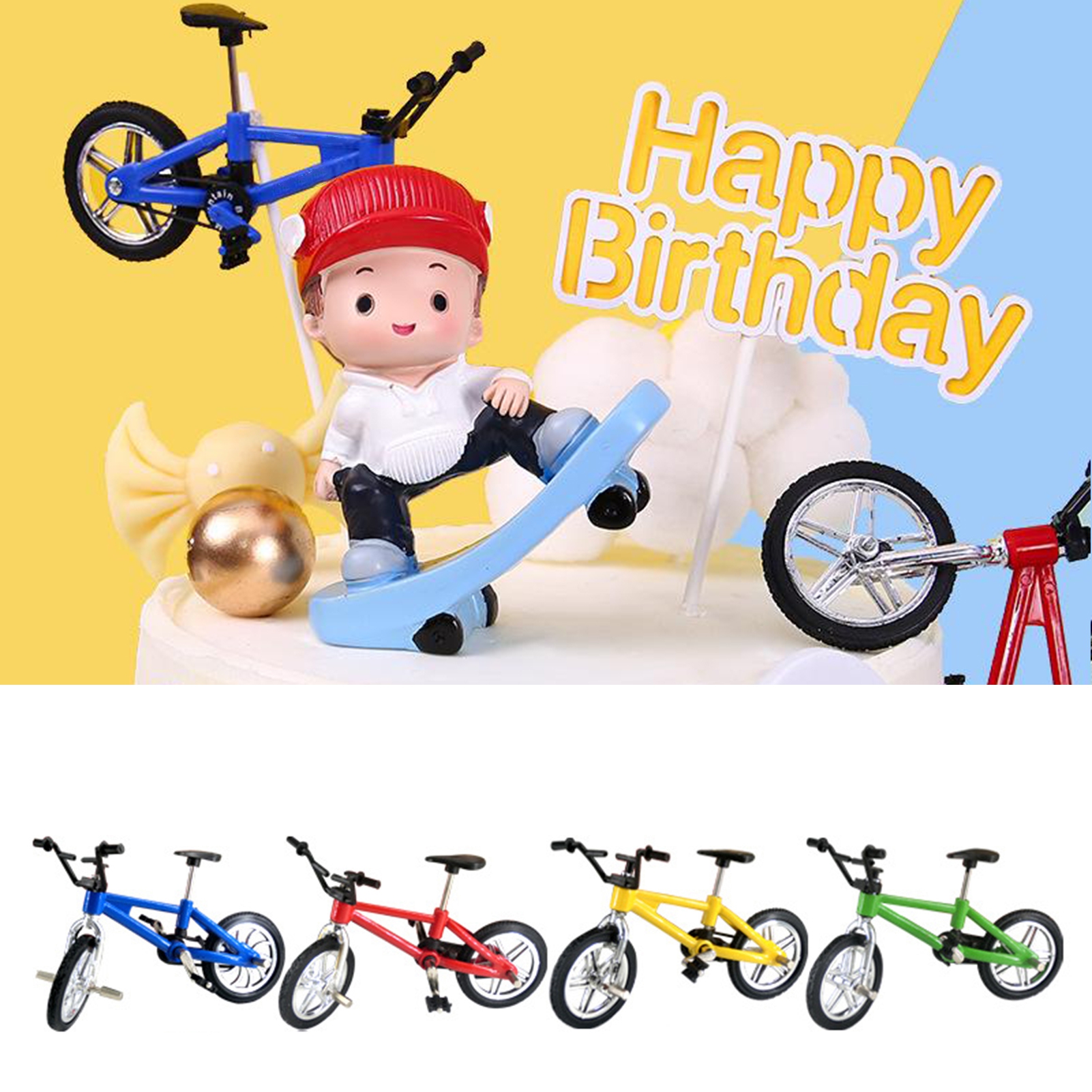 Bicycle Model Anti-Collision Small Detail Festival Present Finger Bike ...