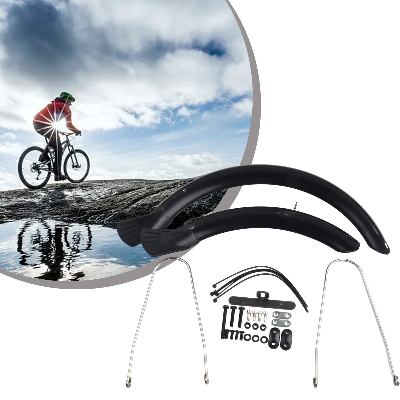 Bicycle Mudguard Set for 16 Inch Folding Bike Front and Rear Protection ...