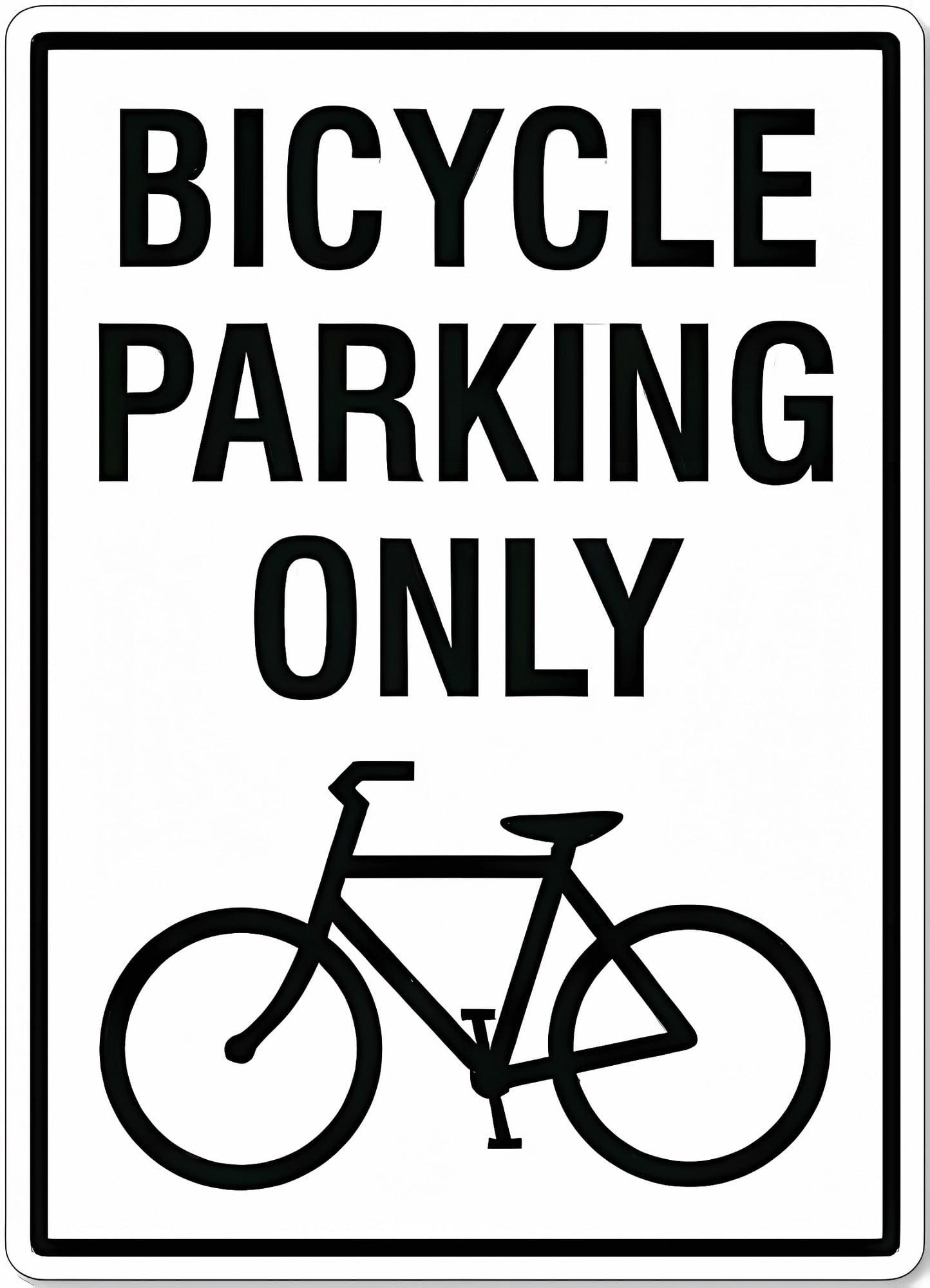 Bicycle Parking Only Reflective Aluminum Sign 12 x 8 Inches - with ...