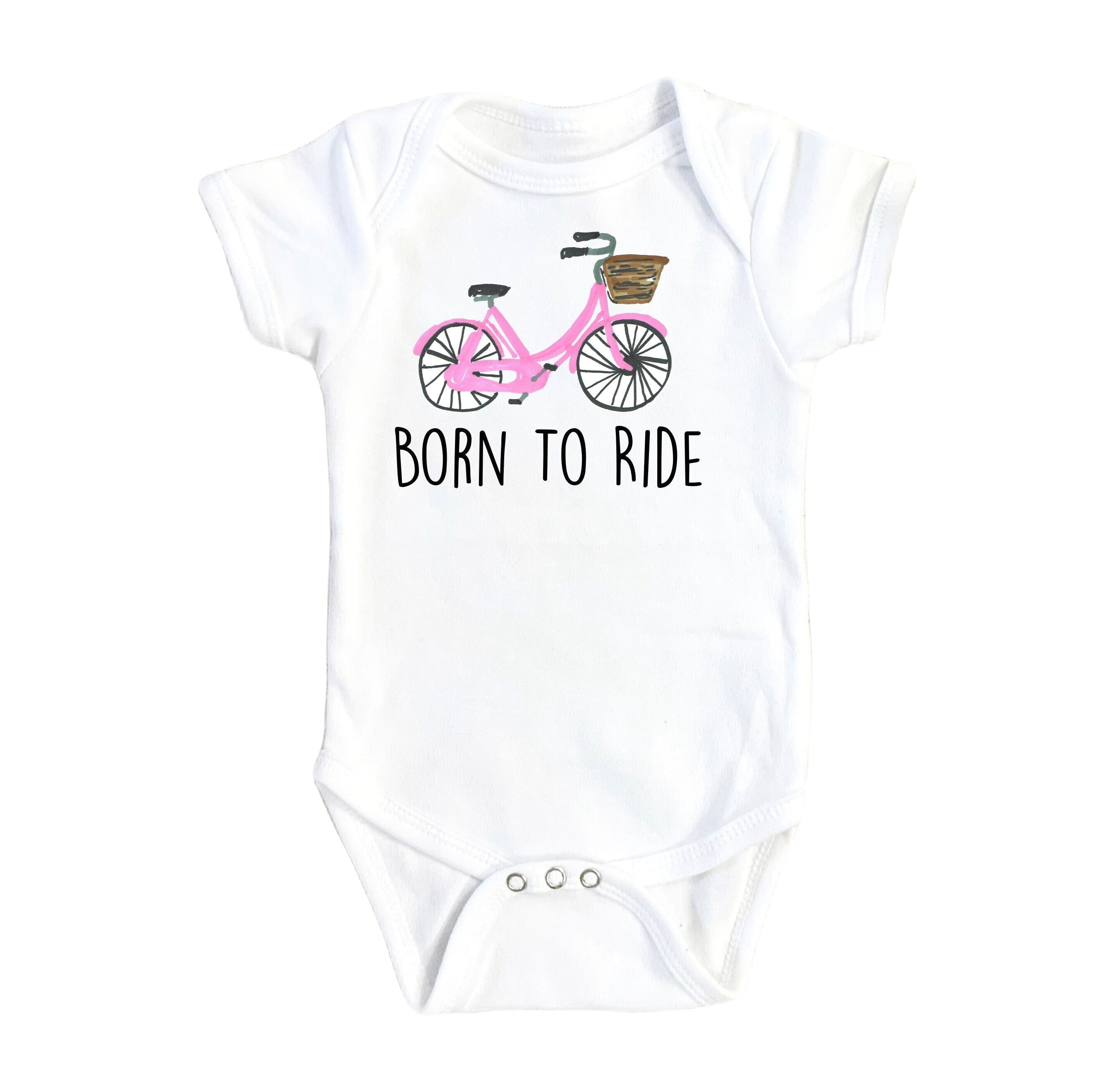 Bicycle Pink Born - Baby Boy Girl Clothes Infant Bodysuit Funny Cute ...