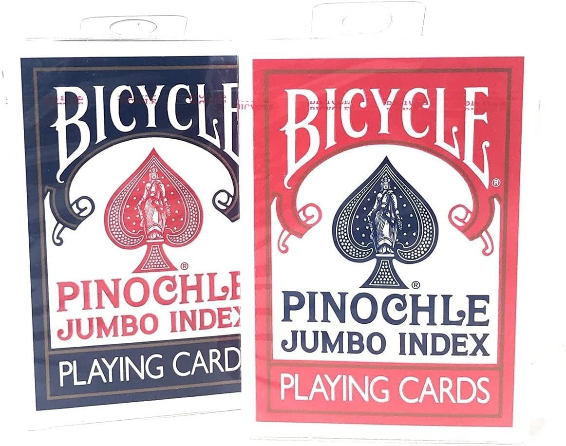 Bicycle Pinochle Playing Cards Jumbo Index 2 Decks - Walmart.com