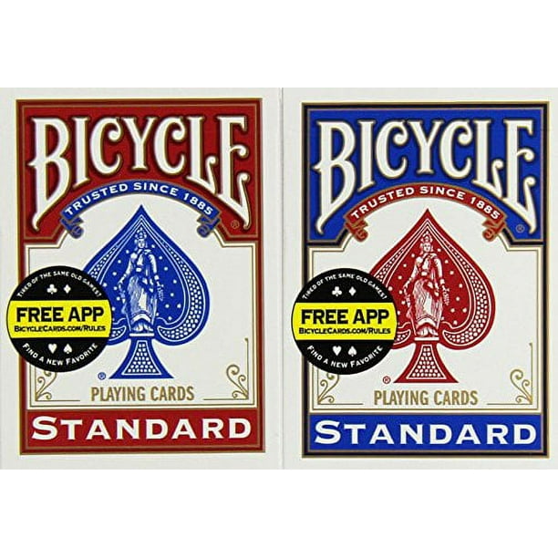 Bicycle Poker Size Standard Index Playing Cards [Colors May Vary: Red ...