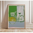 Bicycle Poster Abstract Line Art Print Colourful Scandinavian Wall ...