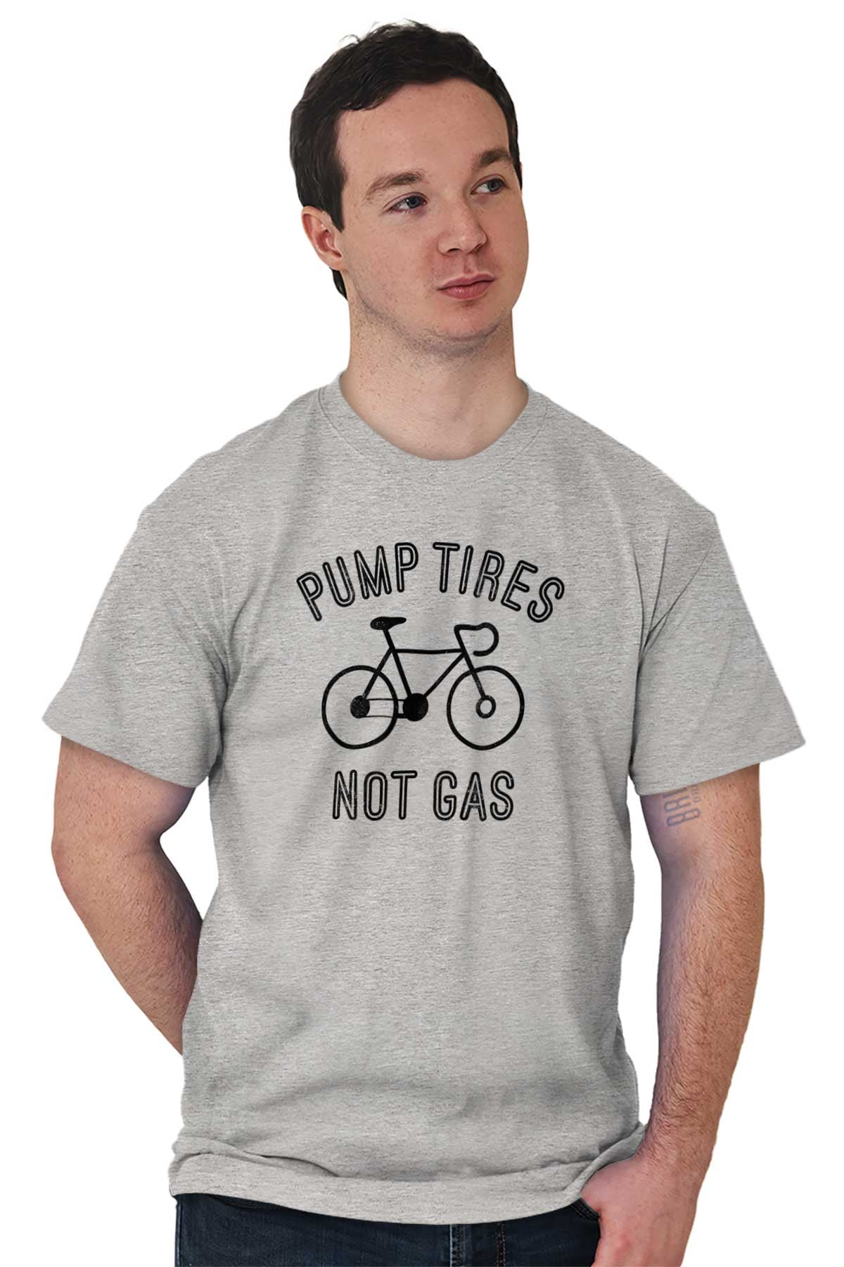 Bicycle Pump Tires Not Gas Eco Biker Unisex Plus Size Graphic Tee ...