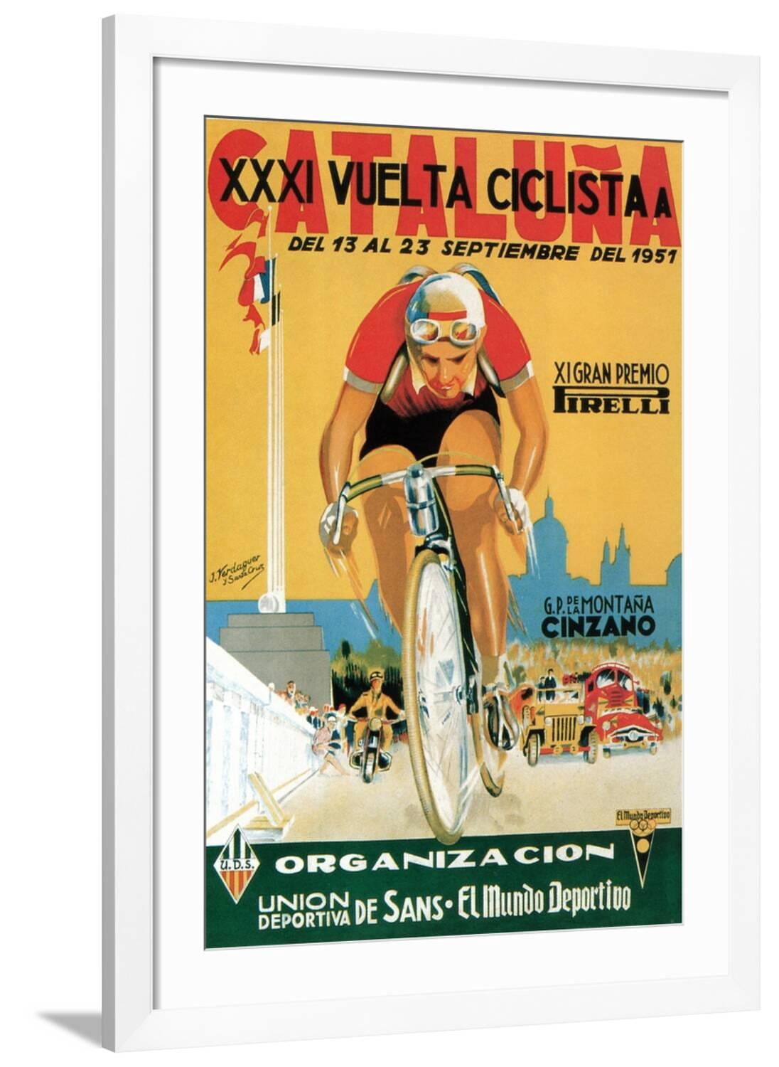 Art.com Bicycle Racing Promotion Art Print by Lantern Press, White ...