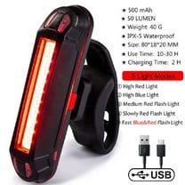 BV Bike 3-LED Rear Safety Tail Light, Bicycle, PAIR - Walmart.com