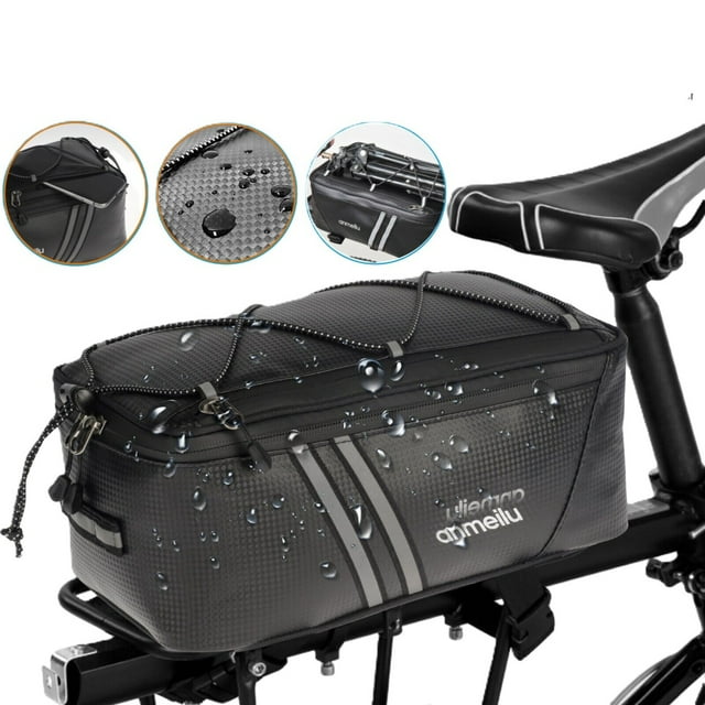 Bicycle Rear Rack Seat Bag Bike Cycling Storage Pouch Trunk Pannier ...