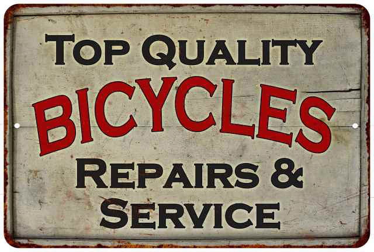 Bicycle Repair Vintage Look Chic 8x12 Metal Sign 208120020017 - Walmart.com