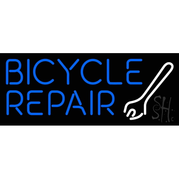 Bicycle Repair Wrench LED Neon Sign LED Neon Sign 13 x 32 - inches ...