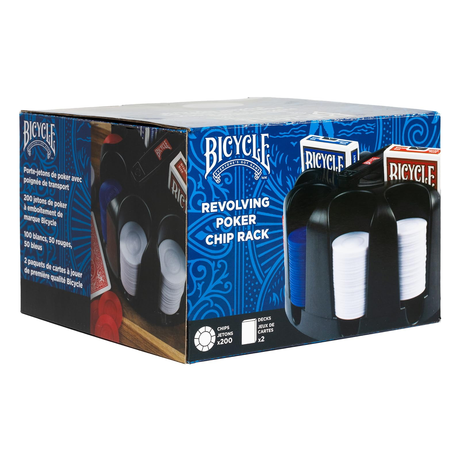 Bicycle Revolving Poker Chip Rack with Chips and Cards - Walmart.com