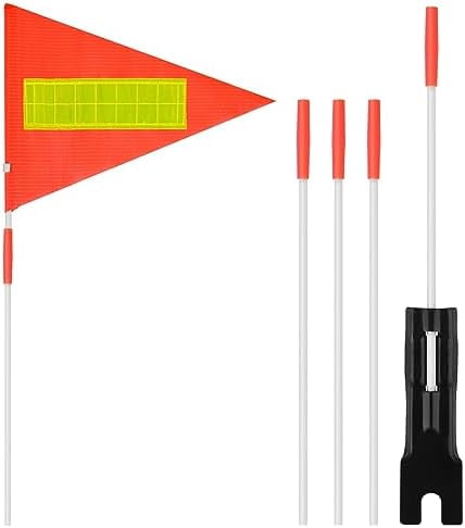 Bicycle Safety Flag with Pole 6-Foot Adjustable Height Sturdy ...