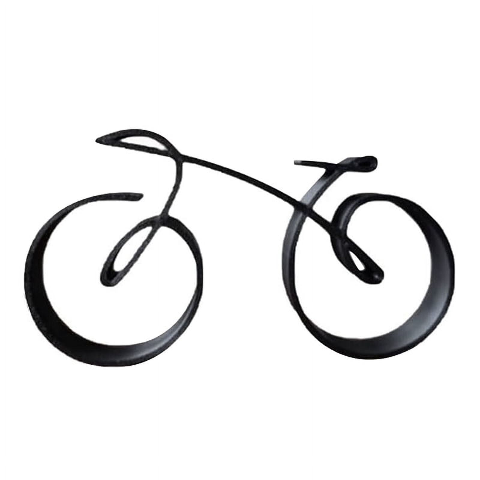 Bicycle Sculpture Wire Framed Style,Black Bicycle Line Art Sculpture ...