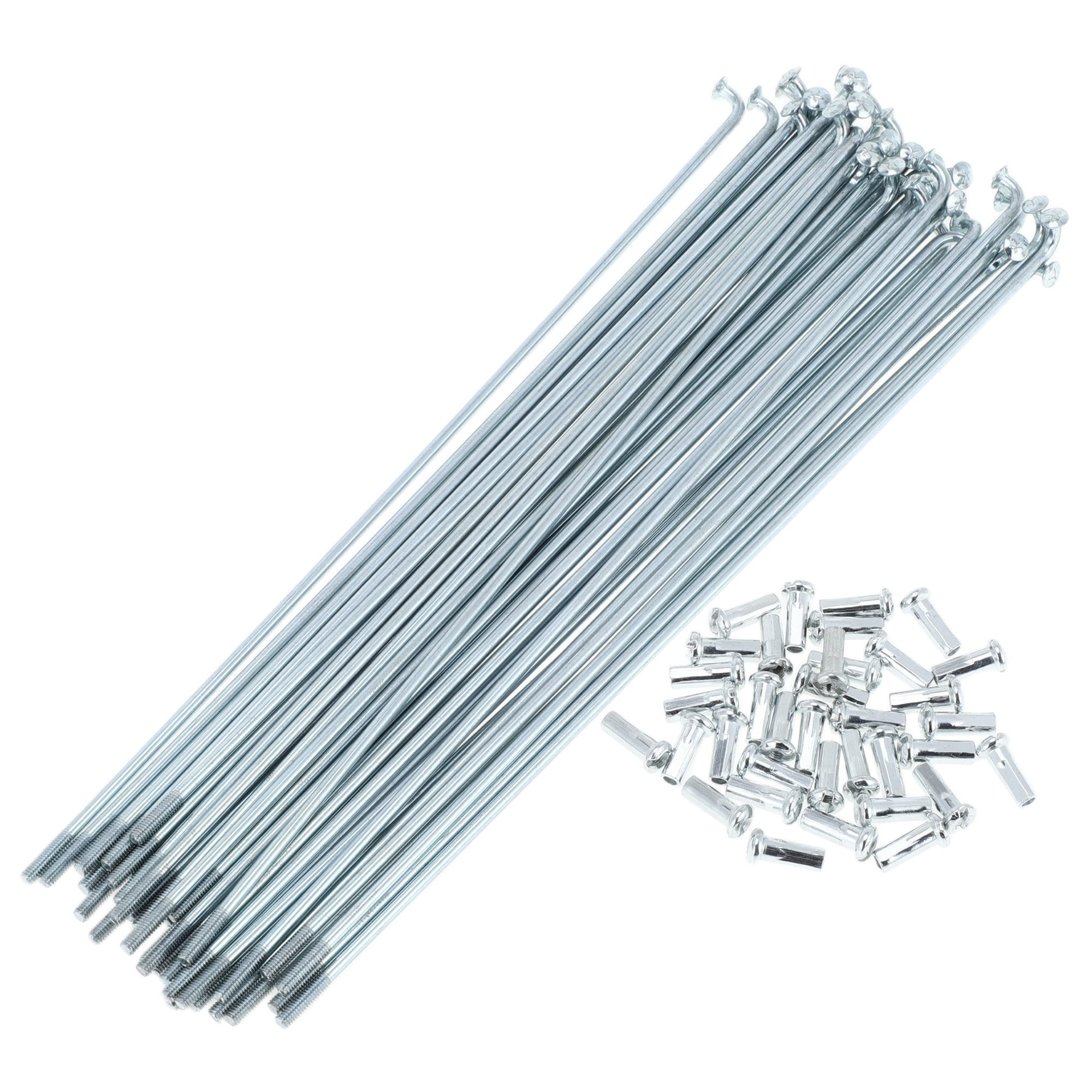 Bicycle Spokes Bike Wheel Spokes Silver Tone Nipple 1 Set 13G 177mm ...